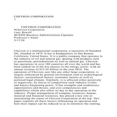 CHEVRON CORPORATION .docx