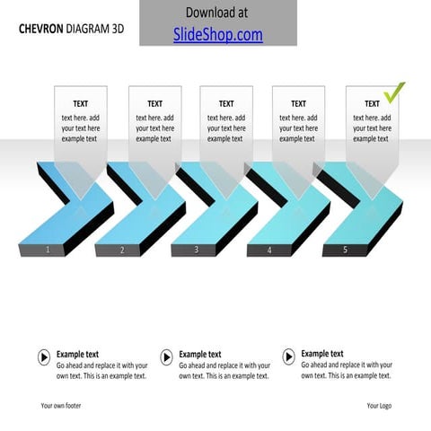 Chevron diagram 3D | PPT