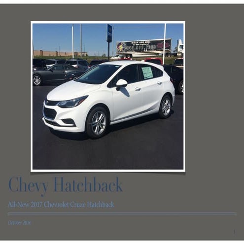 Chevy hatchback exterior 2017 | PPT