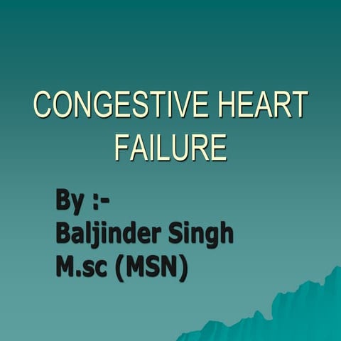 Congestive Heart Failure | PPT
