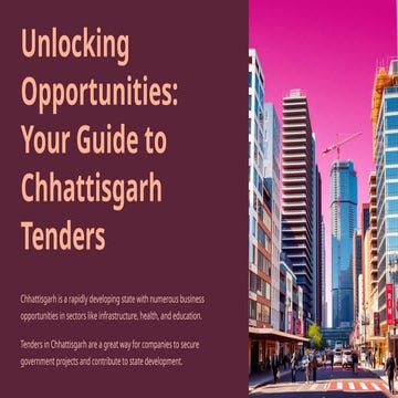 "The best and unique tenders in Odisha." | PPTX