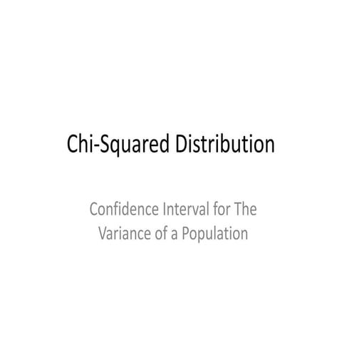 Chi-Squared Distribution | PPTX