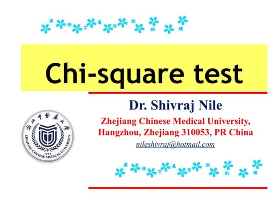 Chi -square test | PPTX | Physics | Science