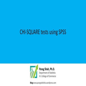 Chi square tests using spss | PPT
