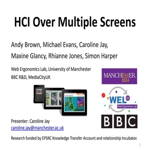HCI Over Multiple Screens | PPT