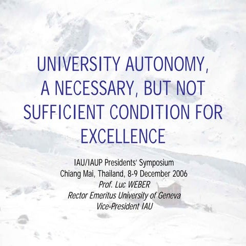 AUTONOMY IN HIGHER EDUCATION | PDF