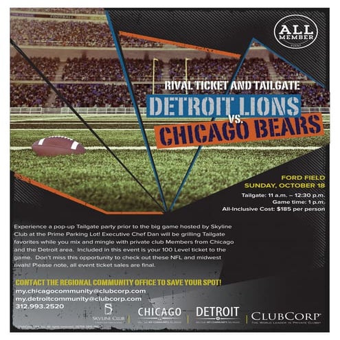 NFL Ticket and Tailgate Member Event | PDF