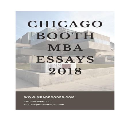 Chicago booth mba essay questions | PDF