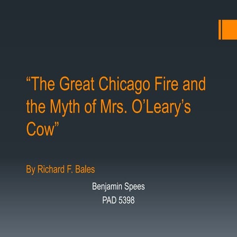 Chicago fire presentation | PPTX | Weather | Science