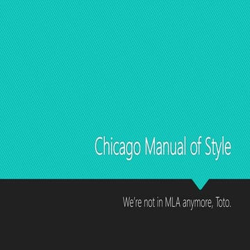 Chicago Manual of Style | PPTX