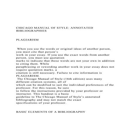 Chicago Manual of Style: Annotated Bibliography by Texas State ...
