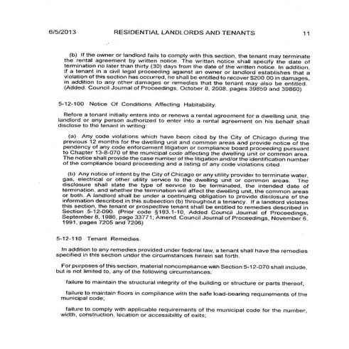 Chicago RLTO Page 11 | PDF