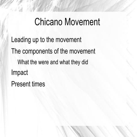 Chicano Movement Power Point. 1 | ODP
