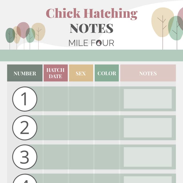 Chick hatching notes | PDF