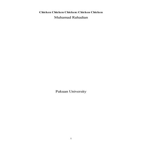 Chicken | PDF