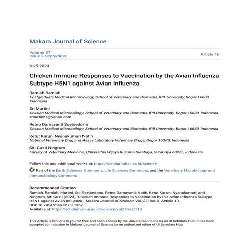 Chicken Immune Responses to Vaccination by the Avian Influenza Su.pdf