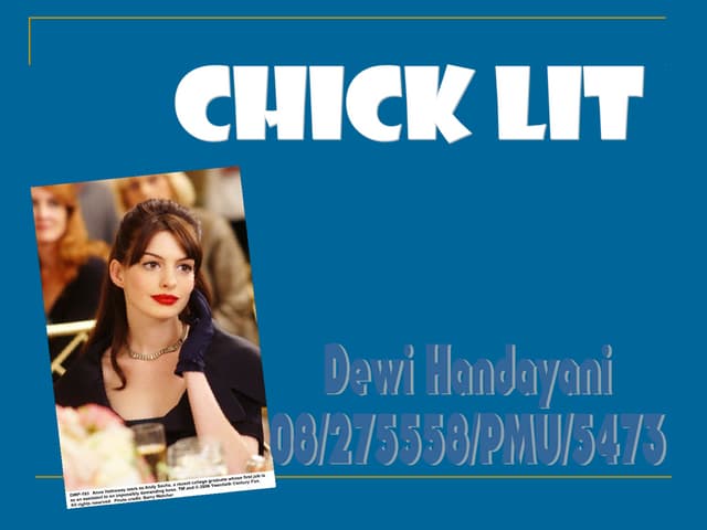 Chick Literature (Chick Lit) | PPTX