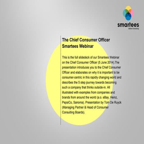 the Chief Consumer Officer Smartees Webinar | PPT