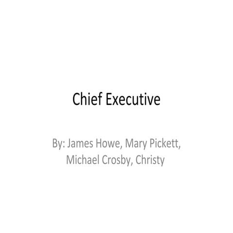 Chief Executive | PPT
