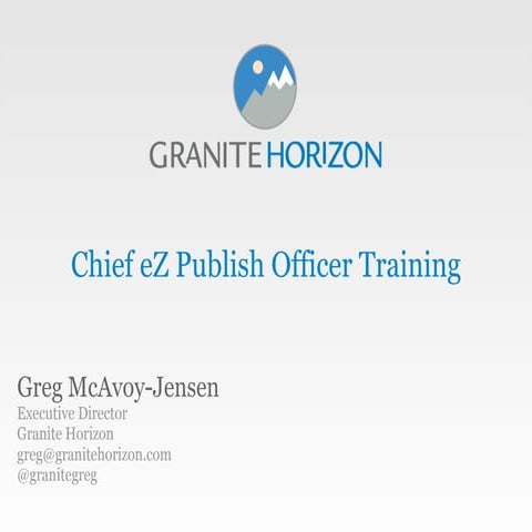 Chief eZ Publish Officer Training | PPT