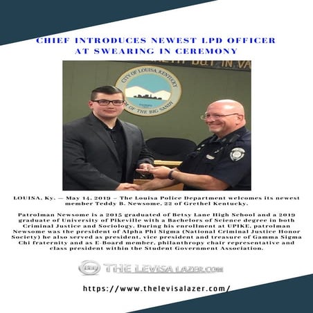 CHIEF INTRODUCES NEWEST LPD OFFICER | PDF