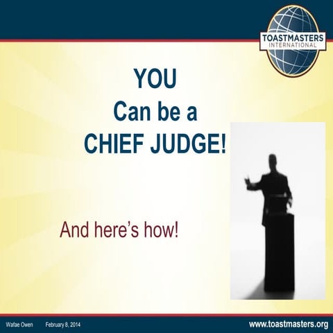 Chief judge training | PPT