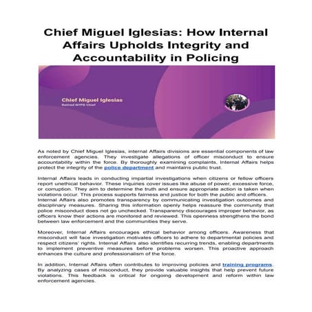Chief Miguel Iglesias_ How Internal Affairs Upholds Integrity and ...