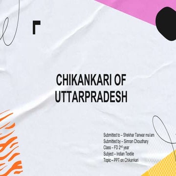 CHIKANKARI embroidery presentation .pptx