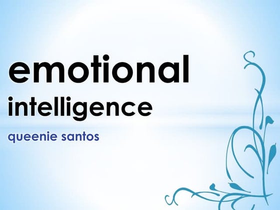 Emotional intelligence powerpoint | PPTX | Family and Relationships