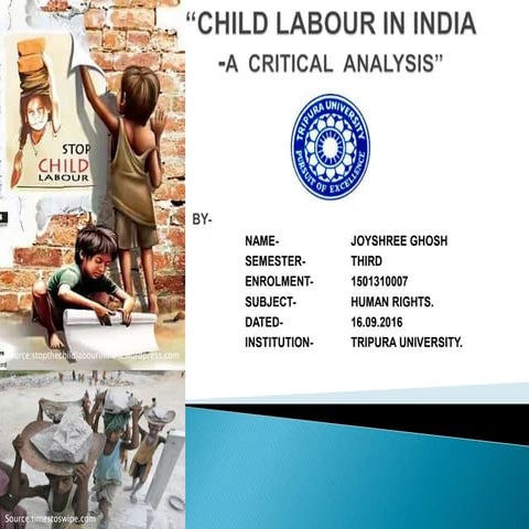 Child Labour in India- a Critical Analysis | PPSX