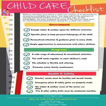 Child Care Checklist | PDF
