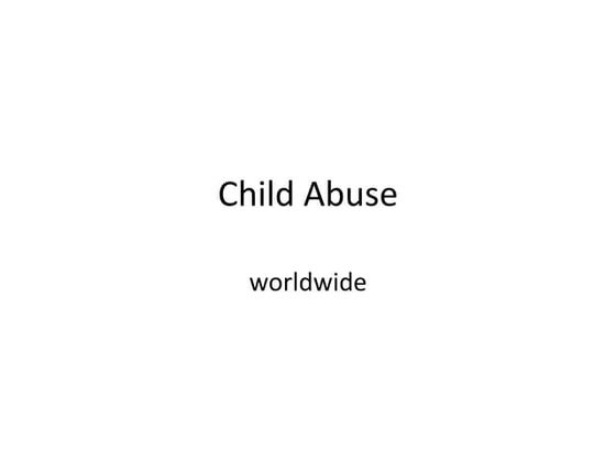 Child Abuse | PPT