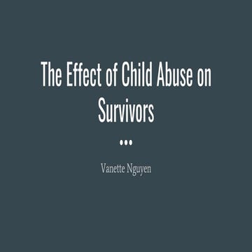 Child abuse presentation | PPTX