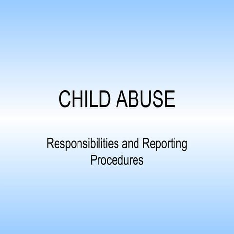 Child abuse symptoms, indicators and impact | PPT
