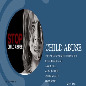 Child Abuse (presentation for the univeristy | PPTX