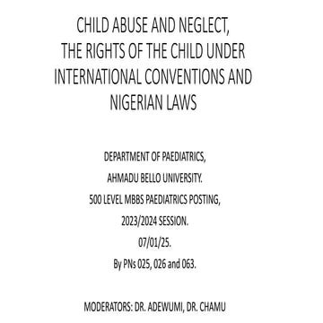 Child Abuse Presentation | PDF