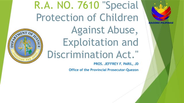 Republic Act 7610 | PPTX | Debated Sensitive Social Issues | Sensitive ...