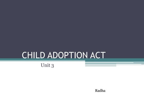 Indian adoption laws | PPT