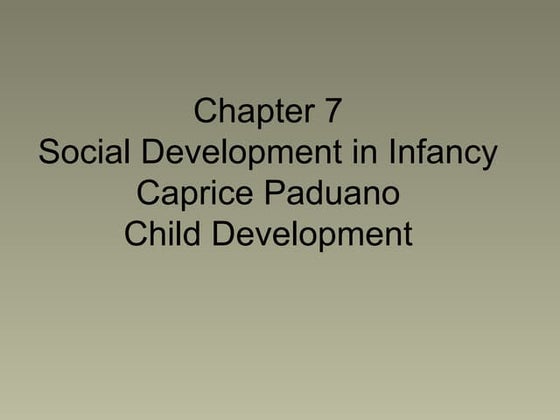Socio emotional development at Early Childhood | PPT