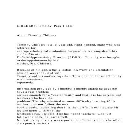 CHILDERS, Timothy Page 1 of 5 About Timothy Childers .docx