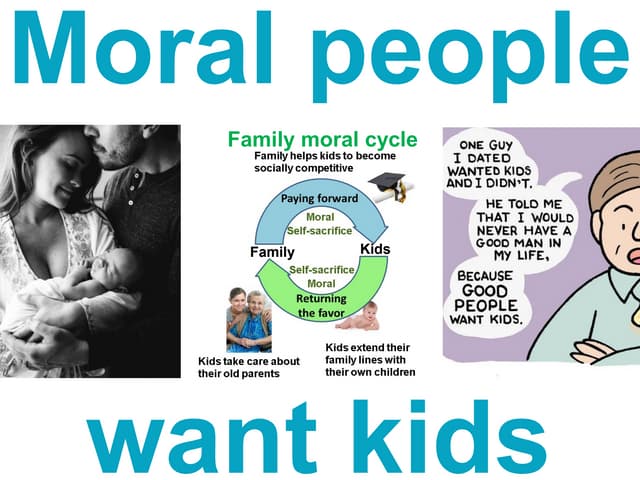 Three main goals of pro-natalist parenthood