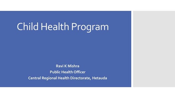 National Acute Respiratory Infection Programme | PPT