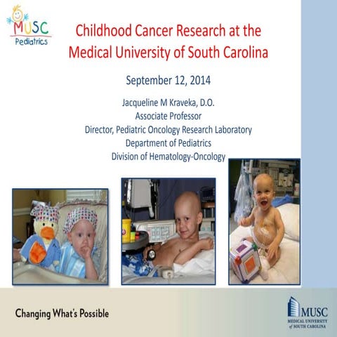 South Carolina Childhood Cancer Research Lab Presentation | PPT