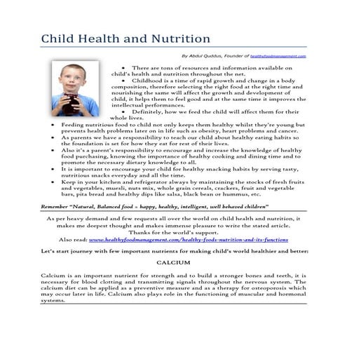 Nutrition In Children | PPT