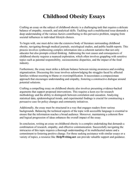 Essay On Childhood Obesity.pdf