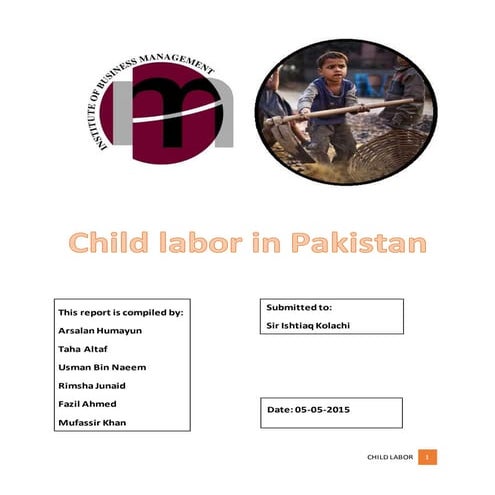 Child labor in Pakistan | DOCX