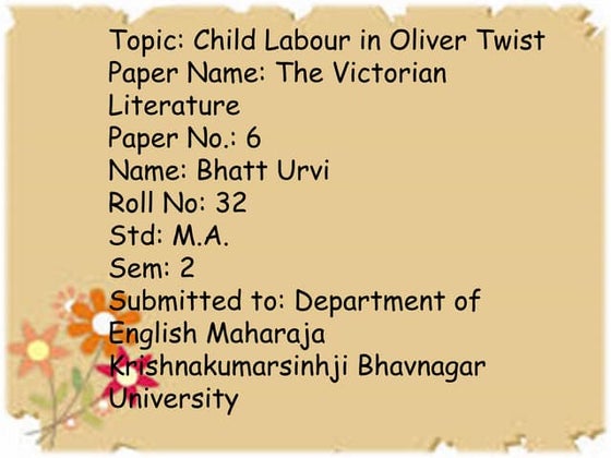 Oliver twist paper no 6 | PPT