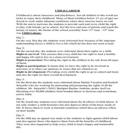 Child Labour | PDF
