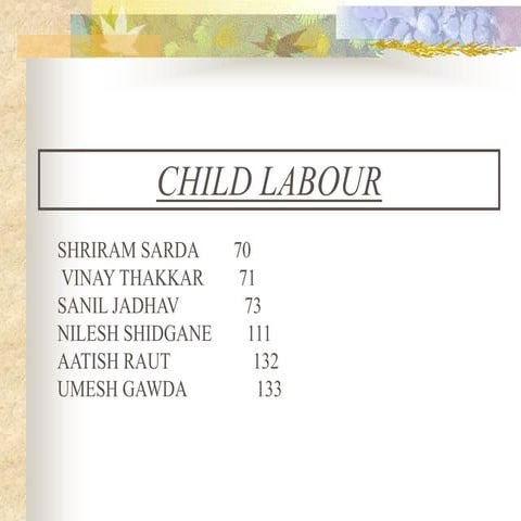 Child labour | PPT