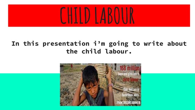 Presentation on Child labour in India | PPTX